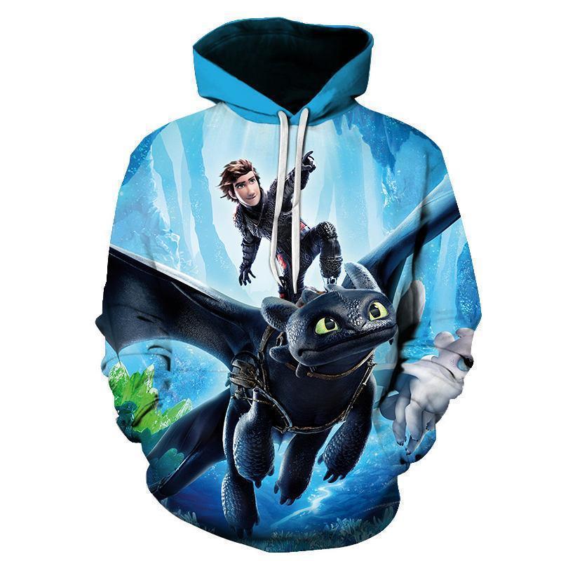 HTTYD - 3D Printed How to Train Your Dragon Polyester Hoodie ...